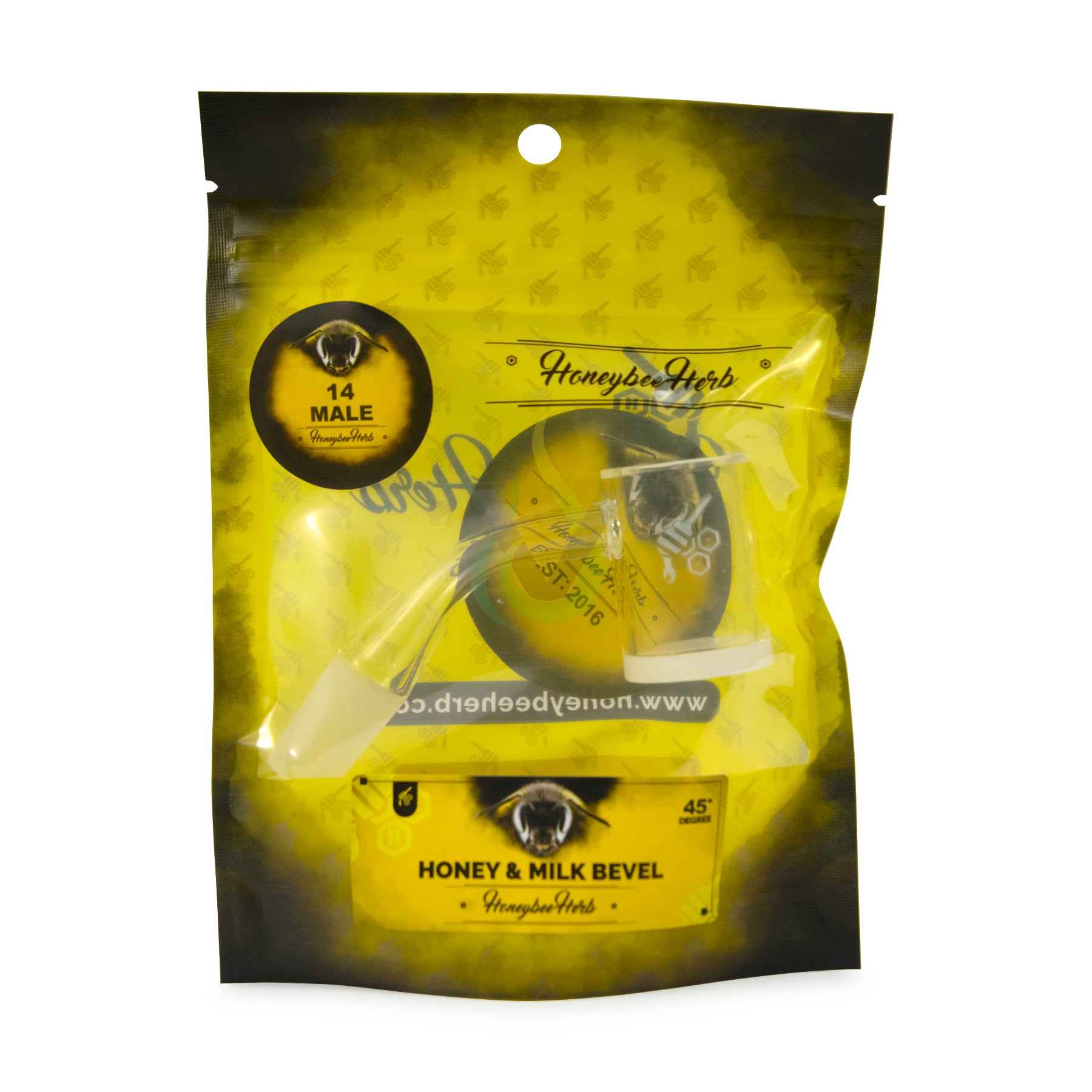 Wholesale Honeybee Herb Yellow Line 45 Degree Banger Series – Beehive, Honey & Milk Bevel, Honey ...