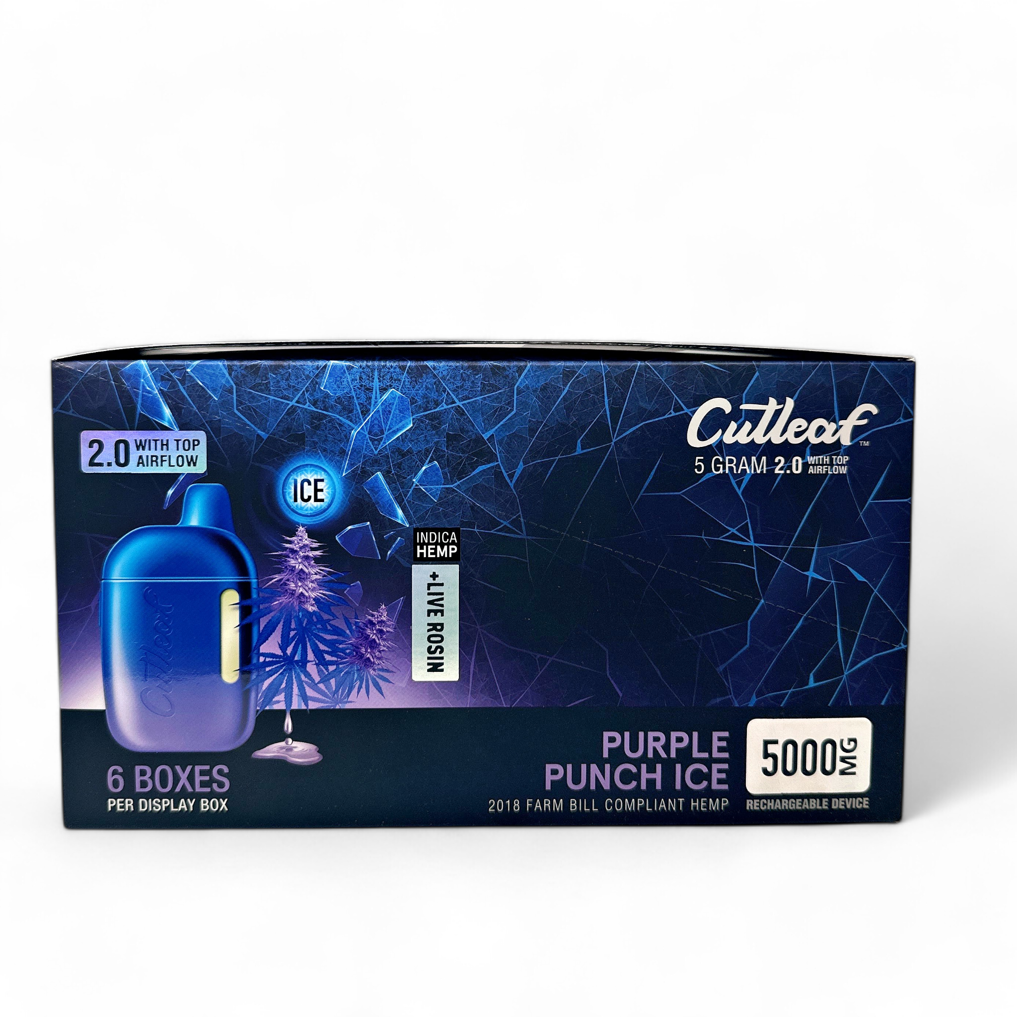 Cutleaf 5 Gram 2.0 Ice Hemp + Live Rosin Disposable Whole...