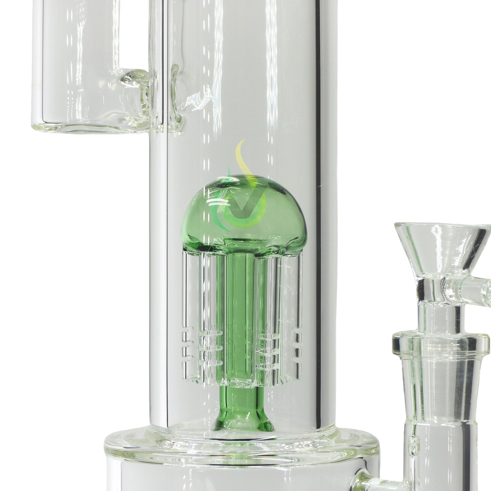 Shadow Glass 11.5 Inch Three Chamber Tree Perc Water Pipe