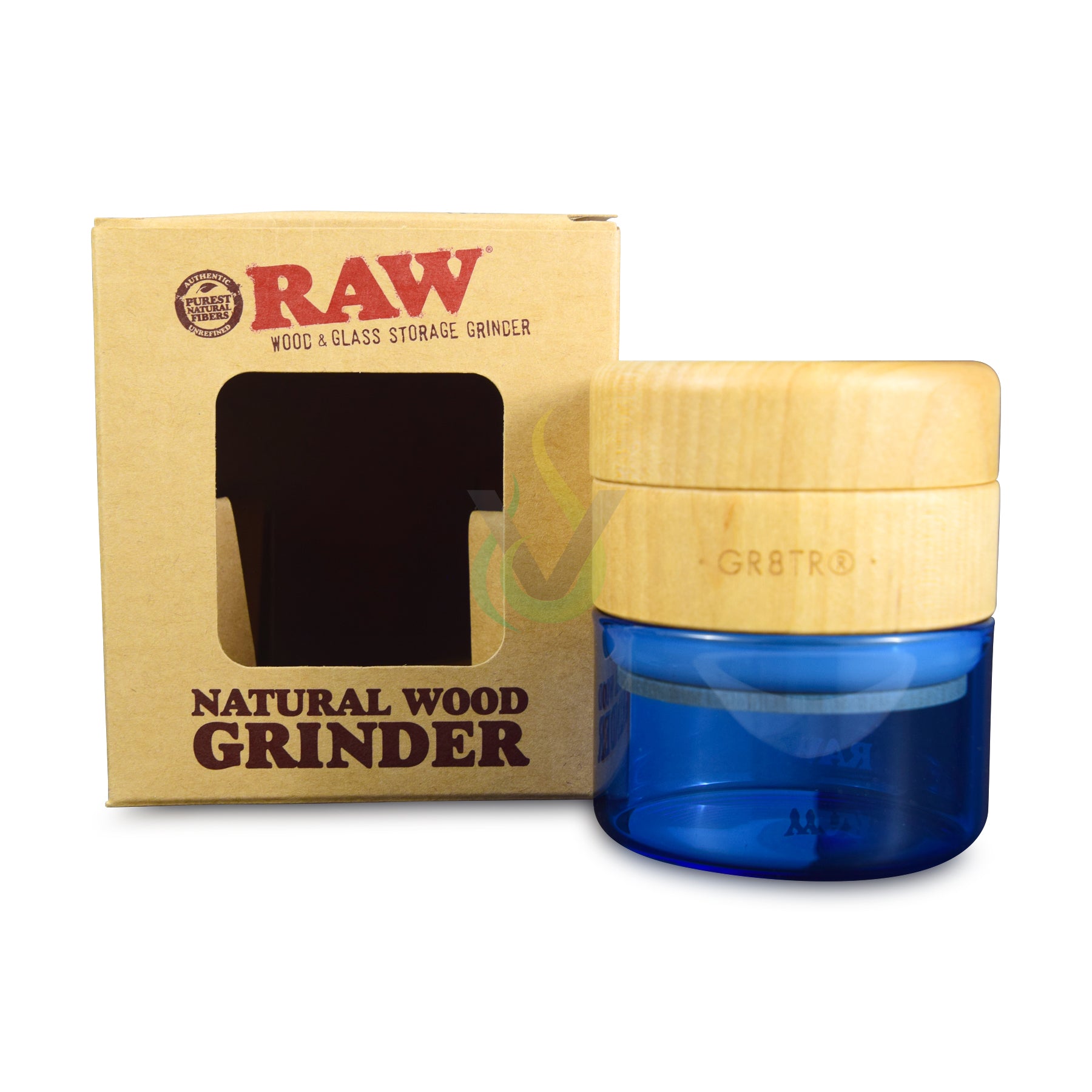 RAW Natural Wood Grinder 65mm | Premium Wholesale Herb Grinders